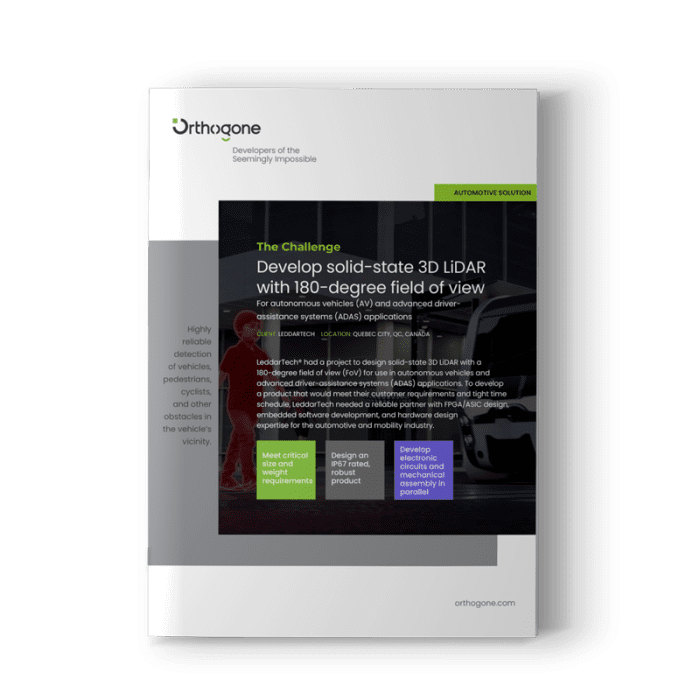 Effective Lidar Product Development Partnerships | Orthogone
