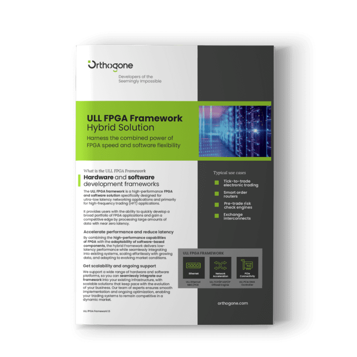 Ull Fpga Framework Enabling Ultra Low Latency Orthogone